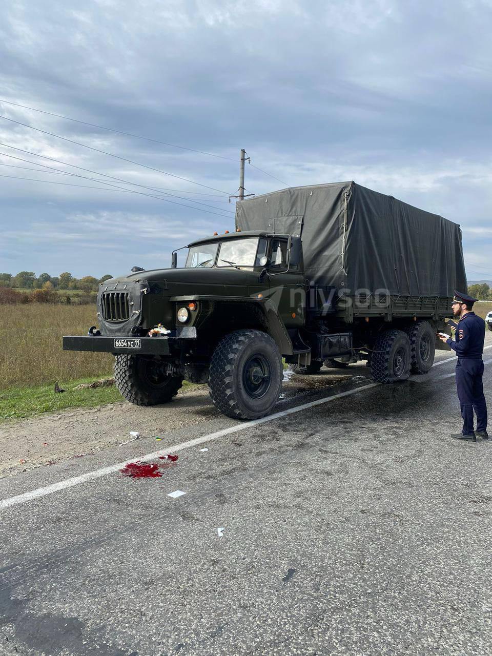 В Чечне неизвестные расстреляли Урал-4320 Росгвардии возле станицы ...